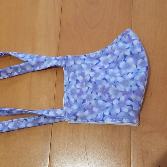 Accessories | Purple Floral 10 Cotton Double Layer Face Mask | Poshmark